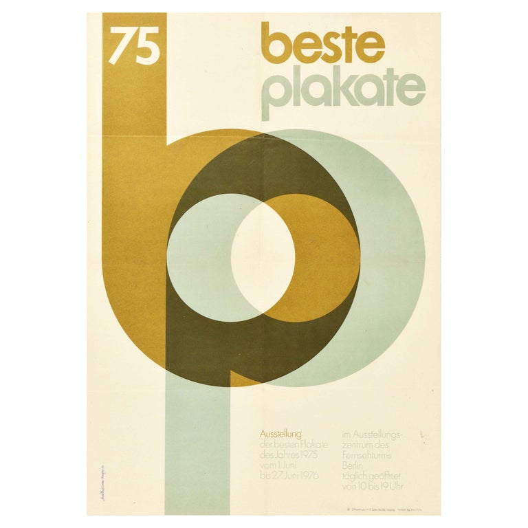 Original Vintage Poster Beste Plakate 75 Best Poster Design Exhibition ...