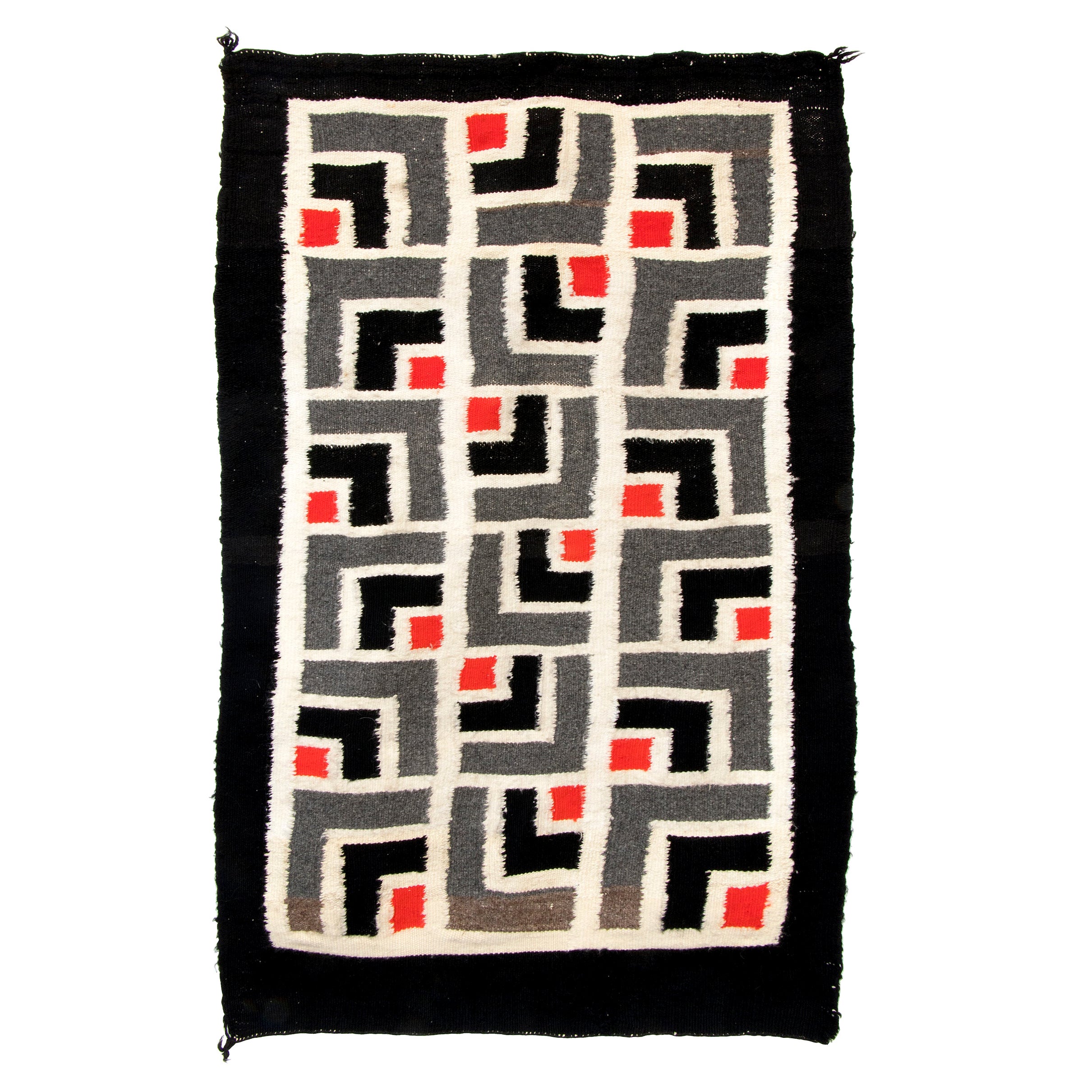 Vintage Navajo Optical/Tumbling Block Rug, circa 1950 at 1stDibs