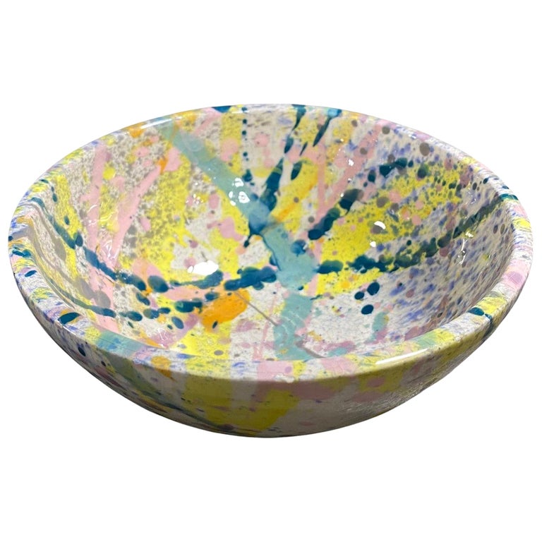 Peter Shire Signed Ceramic California Exp Studio Pottery Splatter Bowl ...