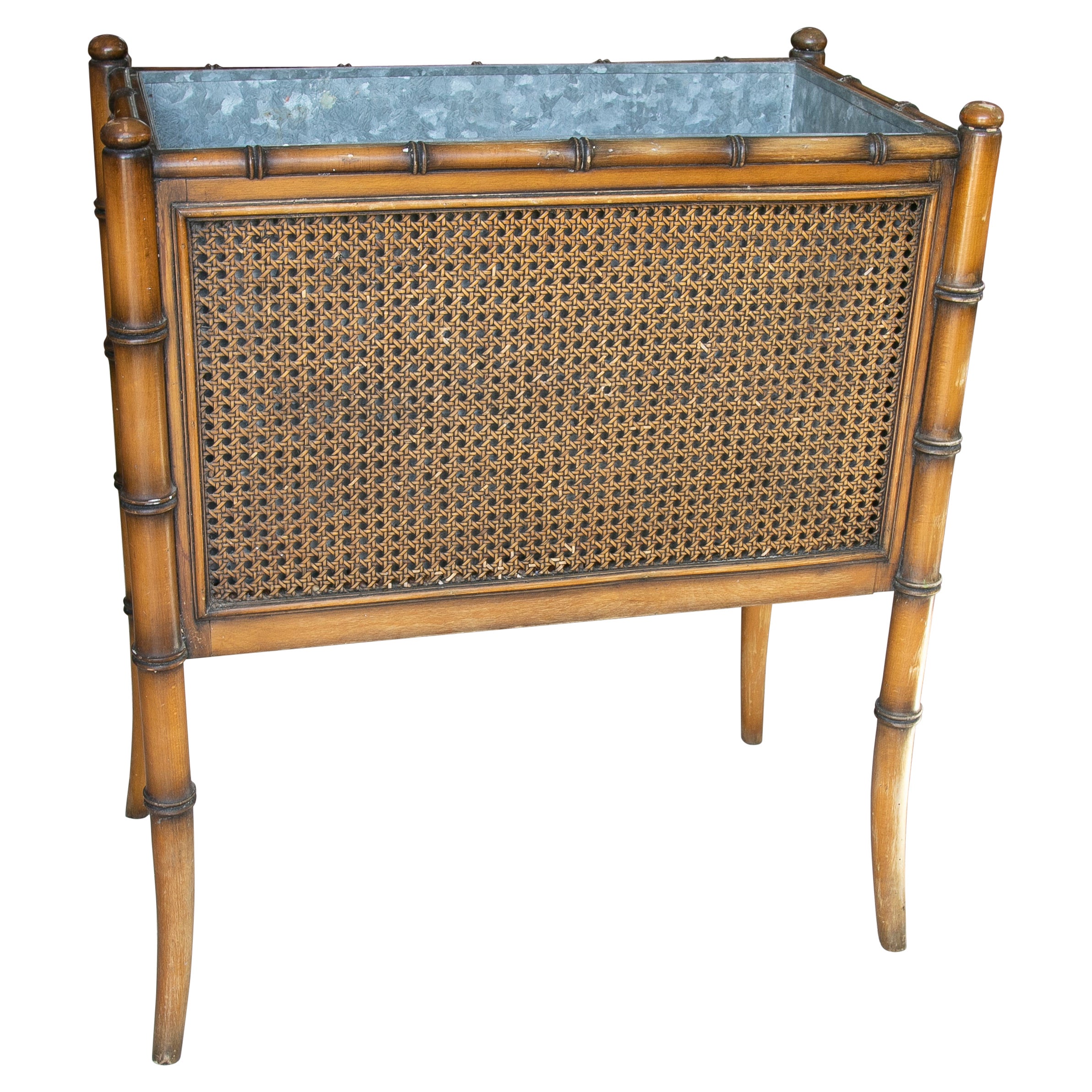 Antique Wicker Planter at 1stDibs