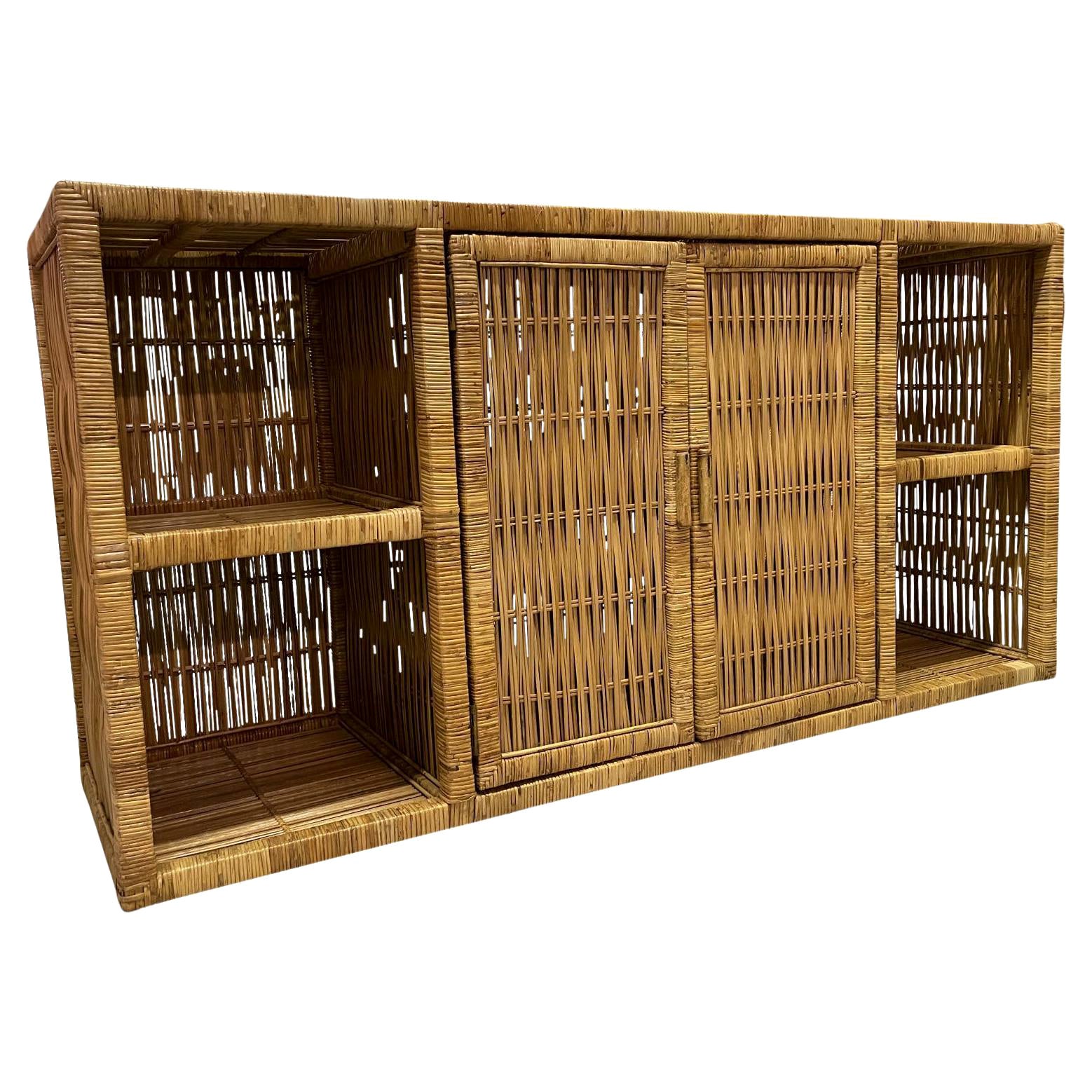 Rattan and Woven Wicker Sideboard Buffet at 1stDibs | wicker buffet ...