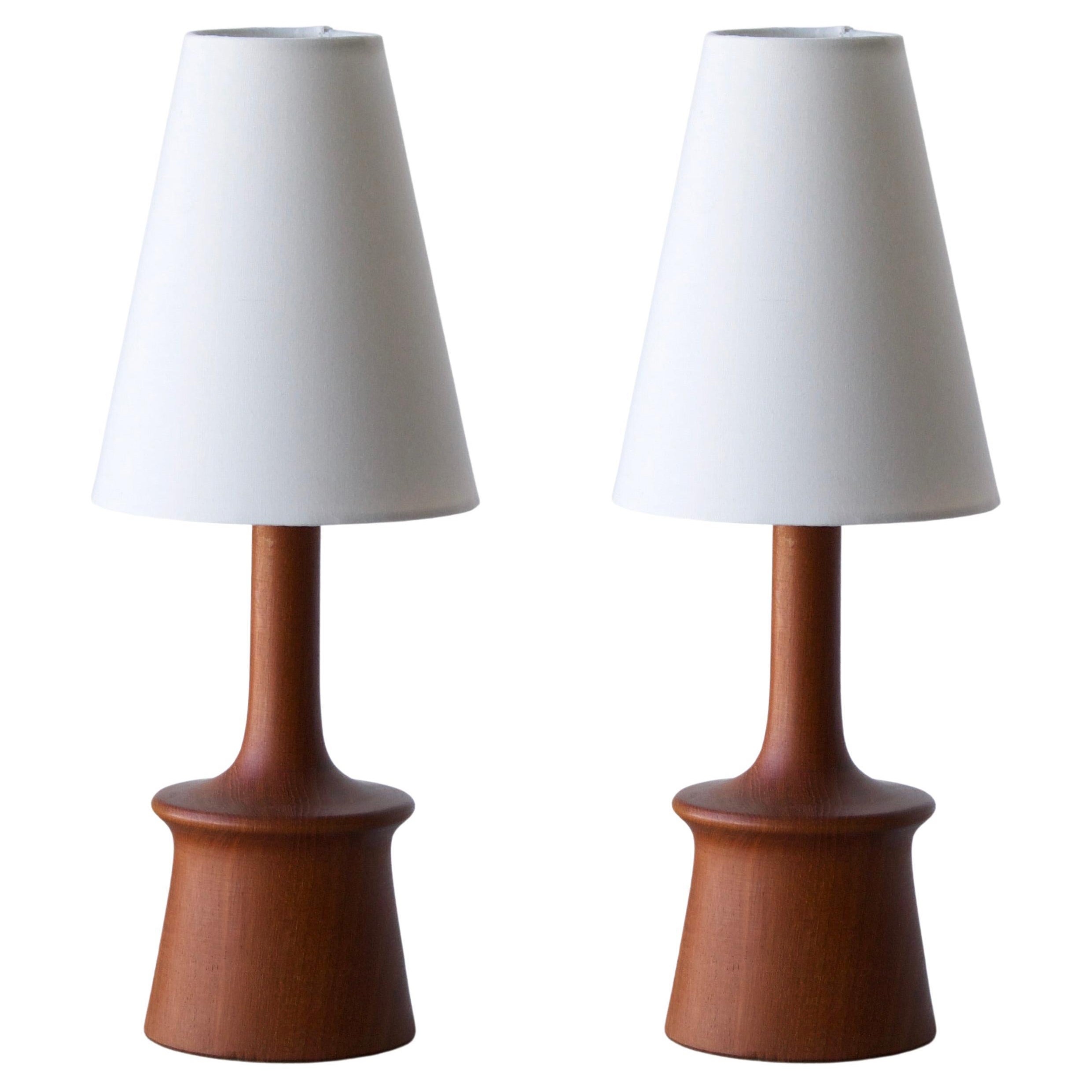 Swedish, Modernist Table Lamps, Solid Teak, Sweden, 1960s For Sale at ...