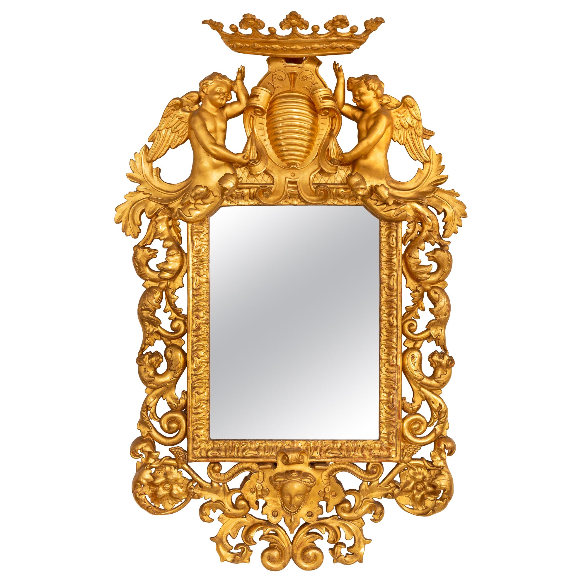 Italian 19th Century Baroque St. Ormolu Mirror For Sale at 1stDibs