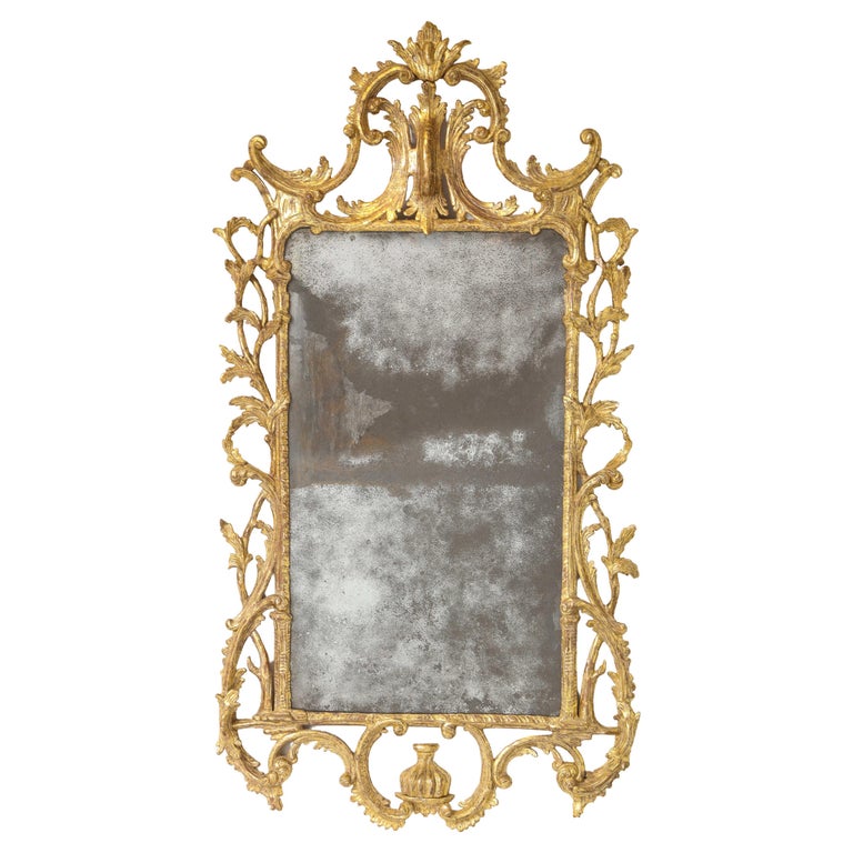 Georgian Rococo Giltwood Mirror For Sale at 1stDibs