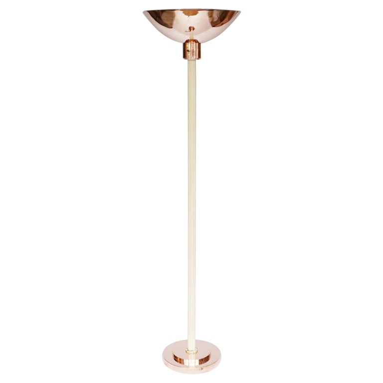 Art Deco Bakelite and Copper Uplighter Floor Lamp at 1stDibs