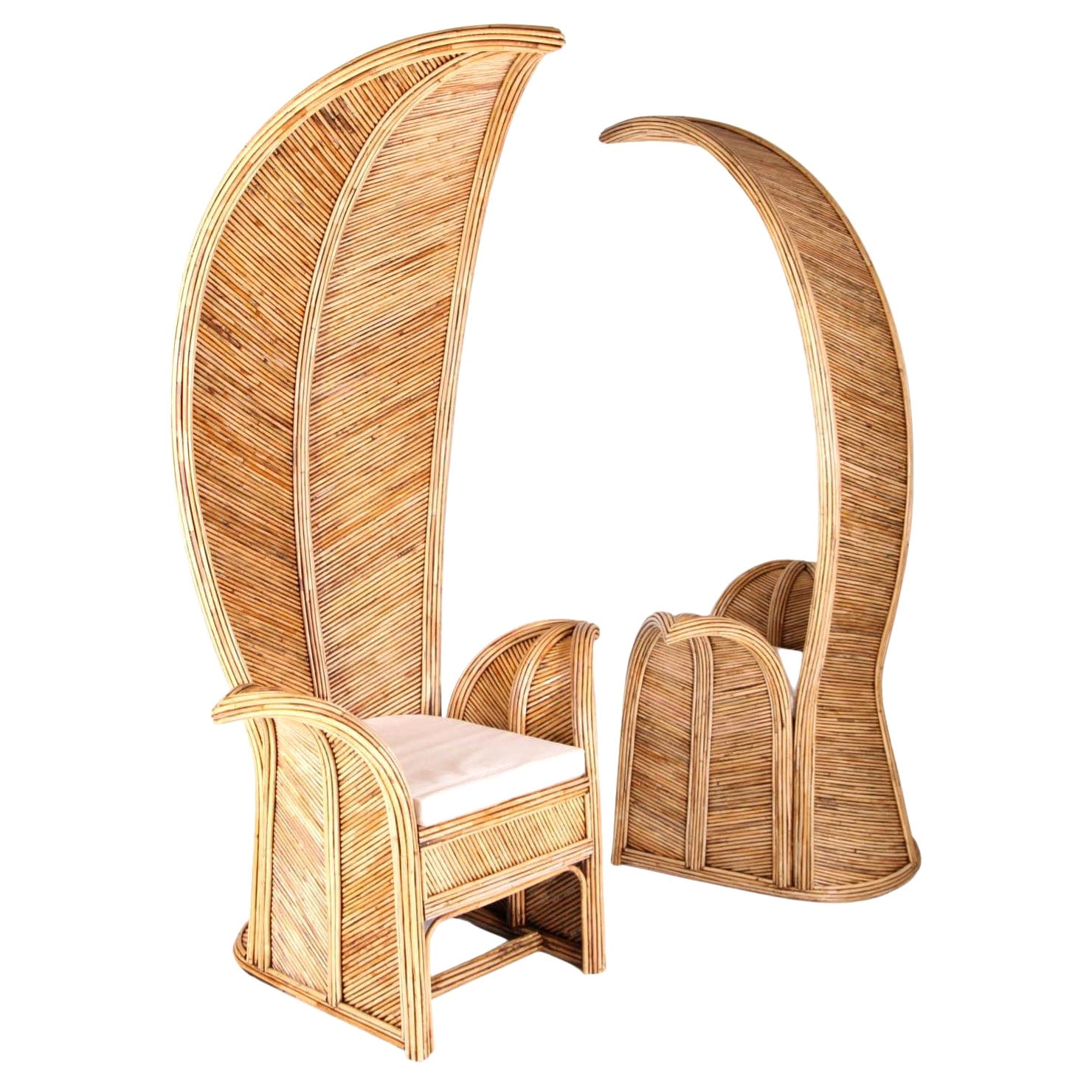 Very Large Rattan Armchair For Sale at 1stDibs