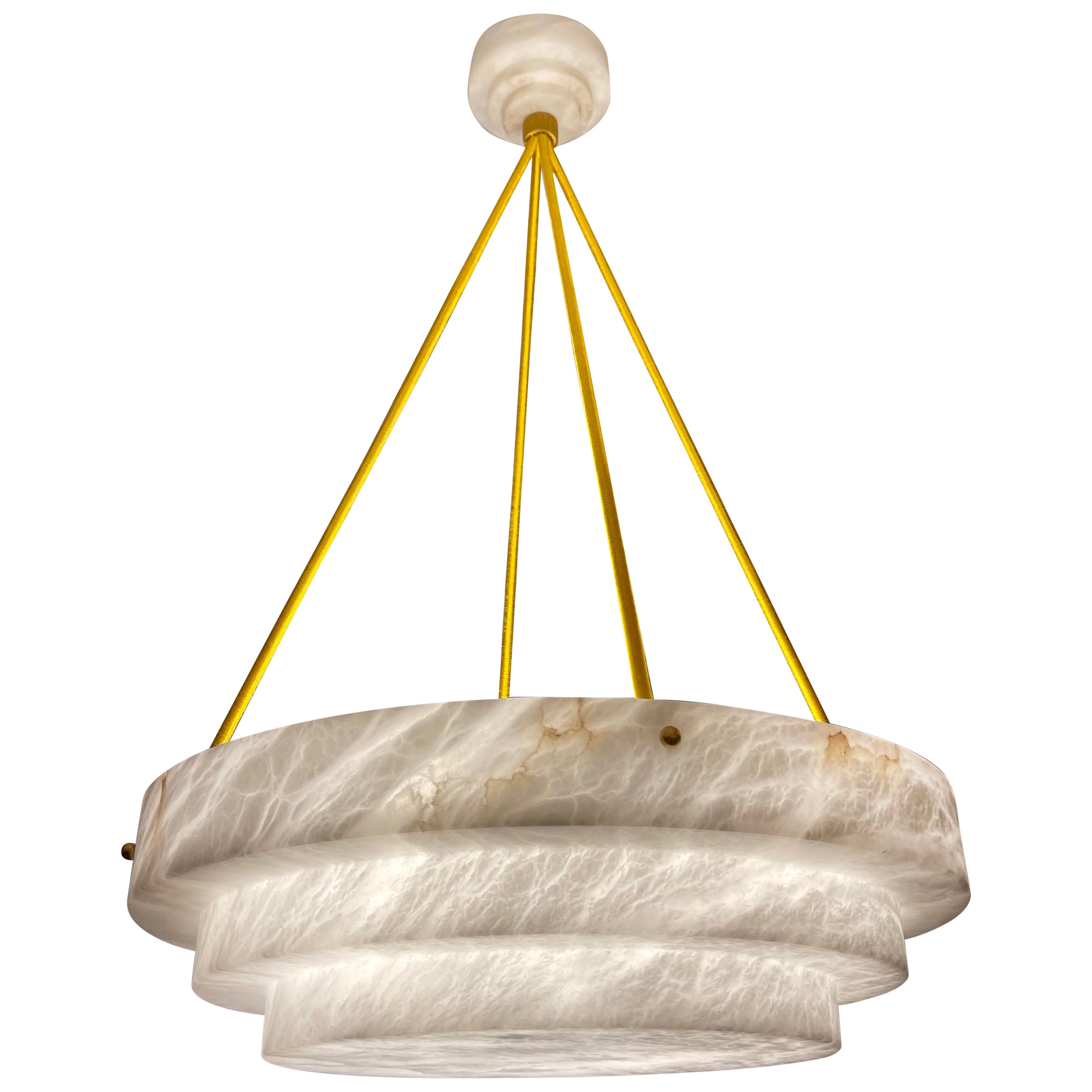 Art Deco Alabaster Light Fixture For Sale at 1stDibs