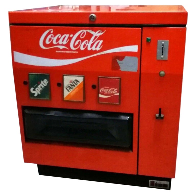 Refrigerated Dispenser of Coca Cola, Fanta and Sprite Cans, 1970s at ...