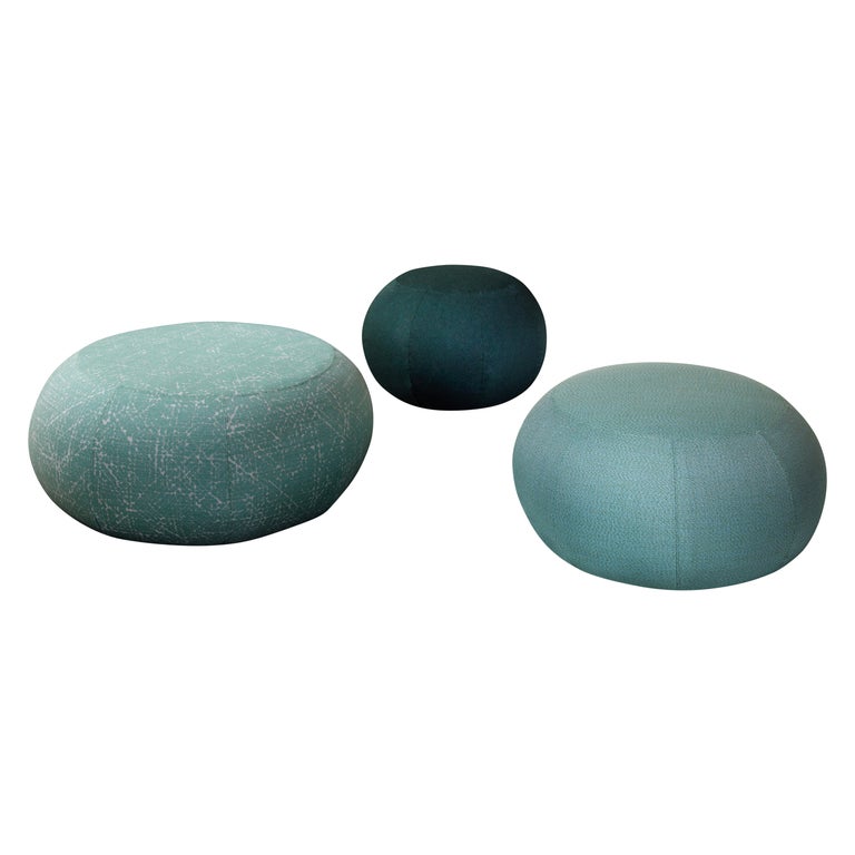 Geo Outdoor Medium Pouf in Green Vip Upholstery by Paolo Grasselli For ...