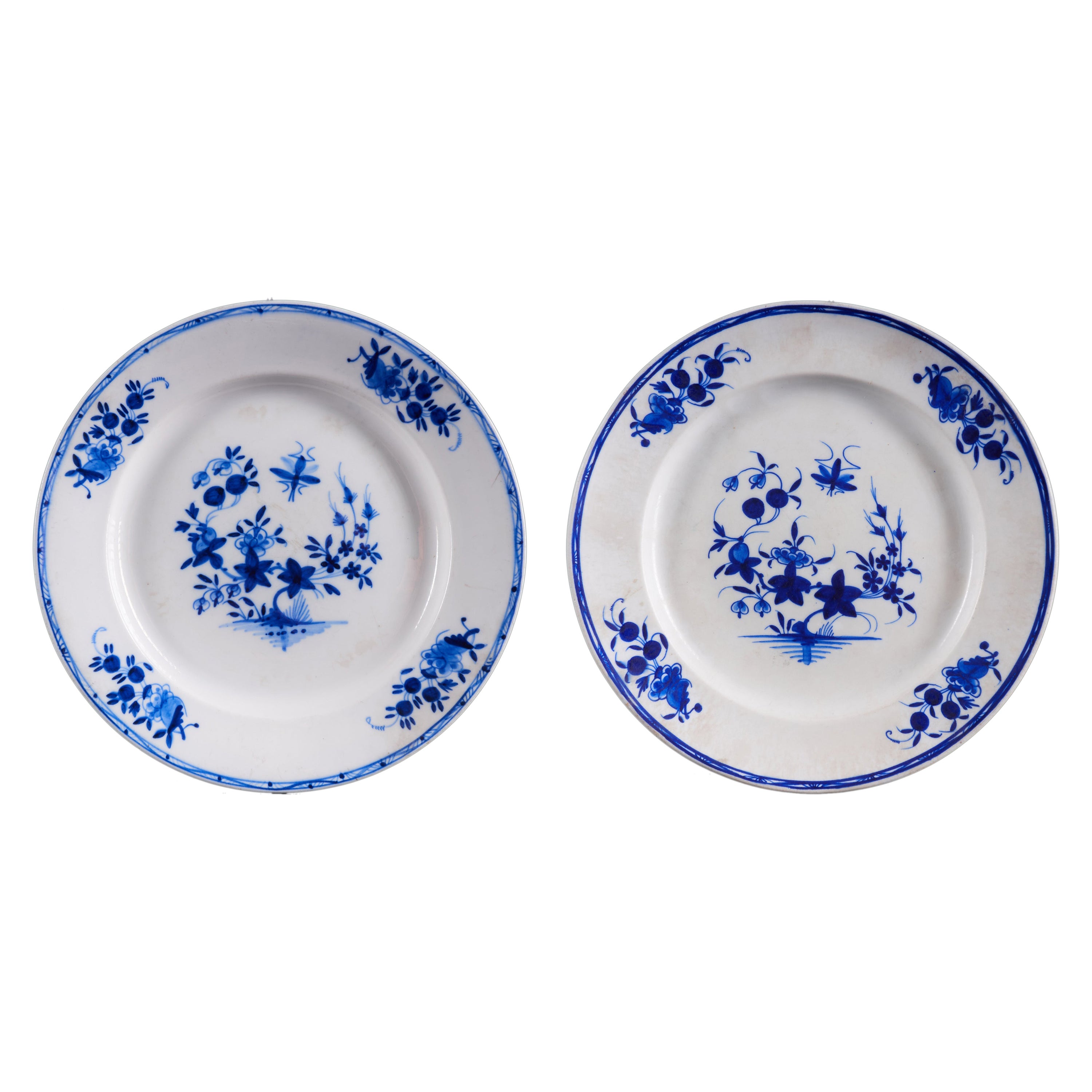 Set of 3-Piece French Blue and White Oil and Vinegar Moustiers Style at ...