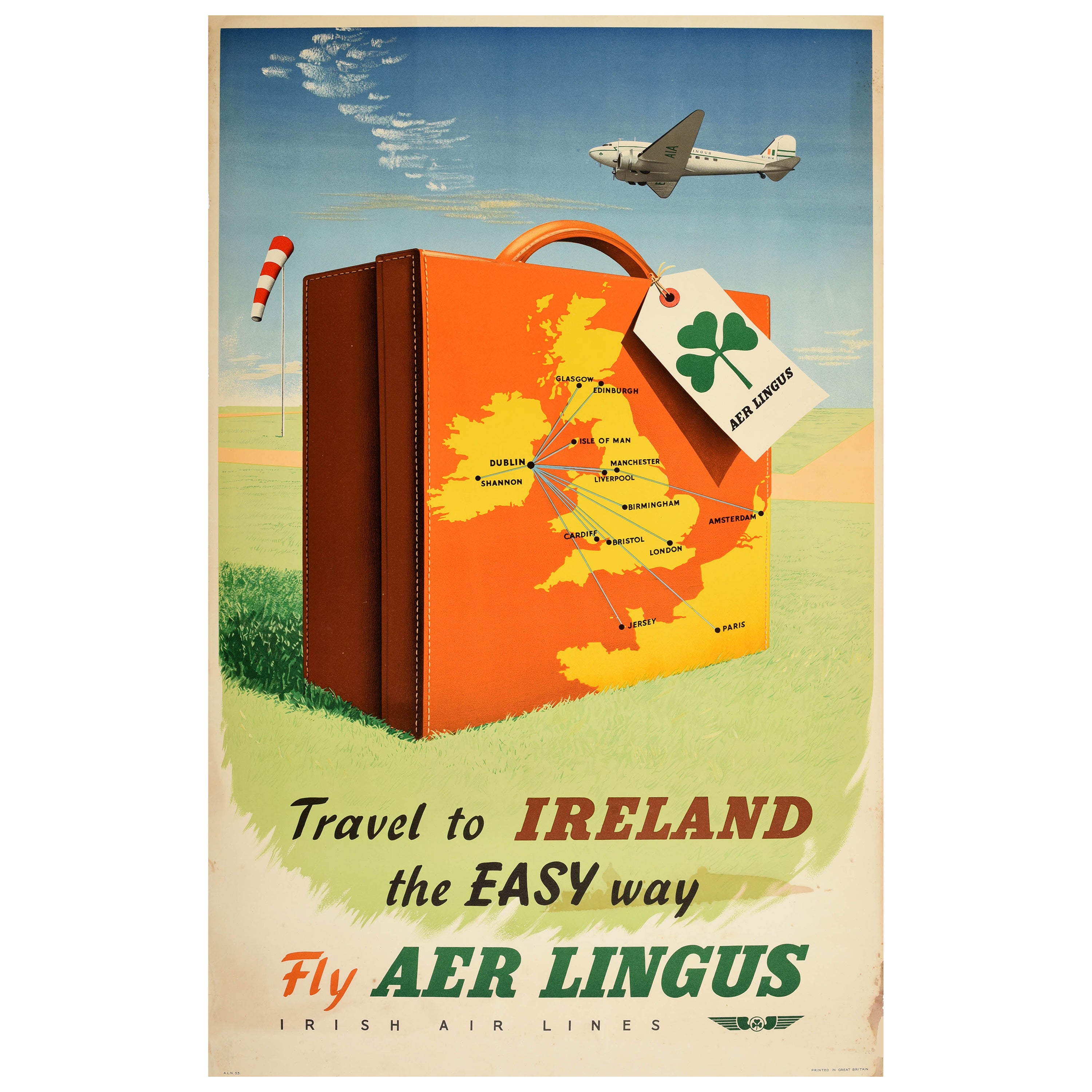 Original Vintage Railway Poster To Ireland Seven LMS Routes Ft. Irish ...