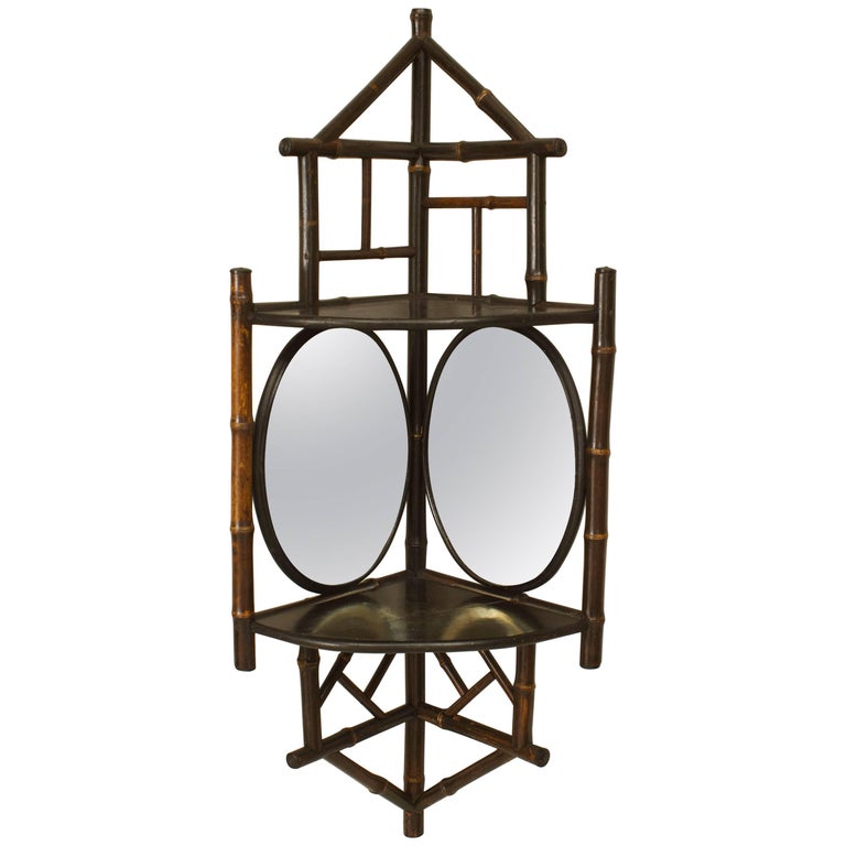 Bamboo Corner Wall Shelf at 1stDibs | bamboo corner shelf, bamboo wall ...