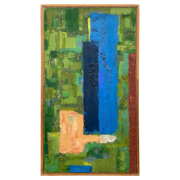 Leo Russell Large Abstract Painting on Canvas For Sale at 1stDibs