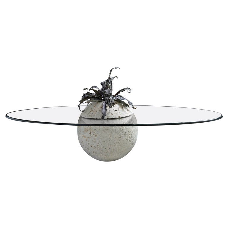 Coral Rock Saturn Coffee Table Oval For Sale at 1stDibs