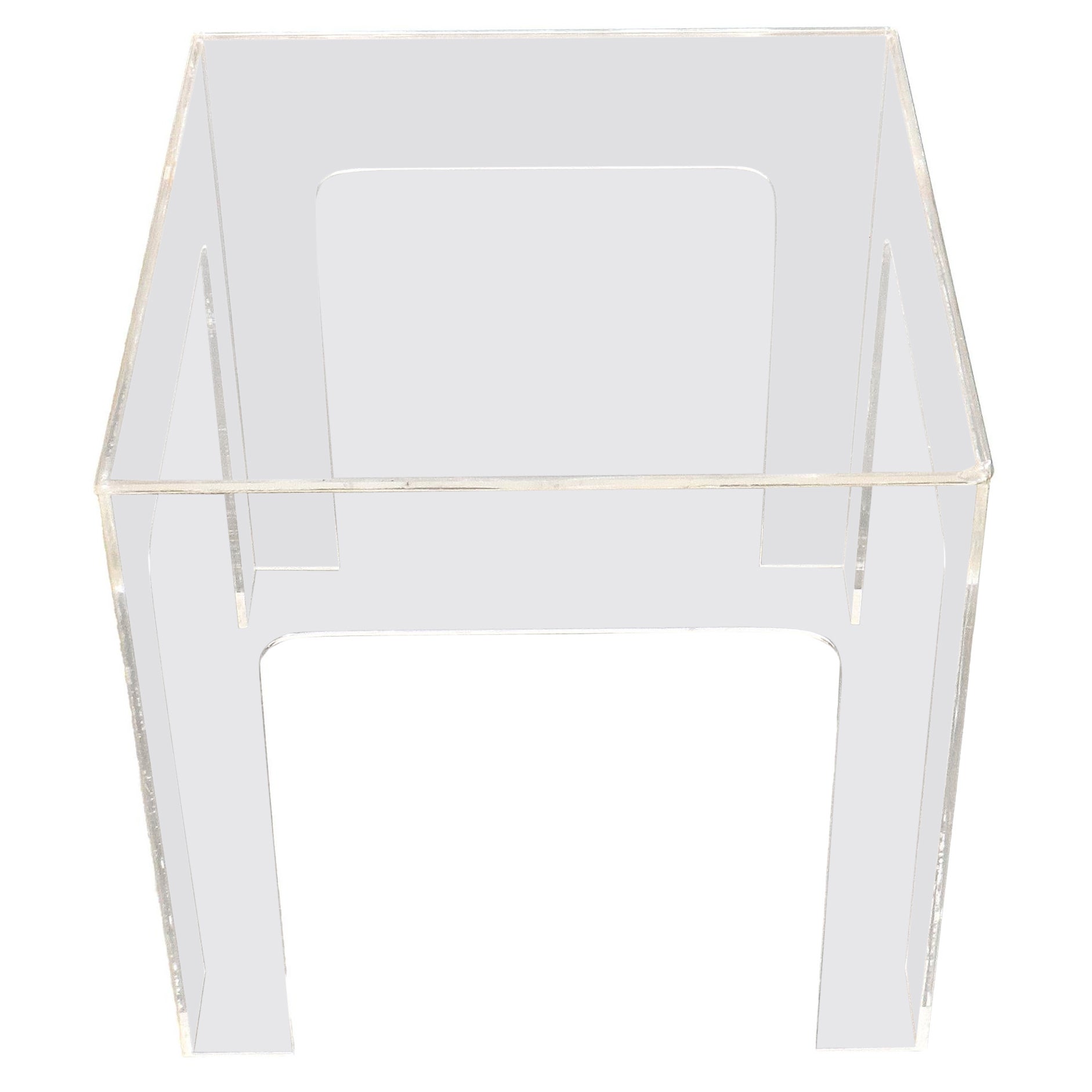 Chrome and Acrylic Side Table For Sale at 1stDibs