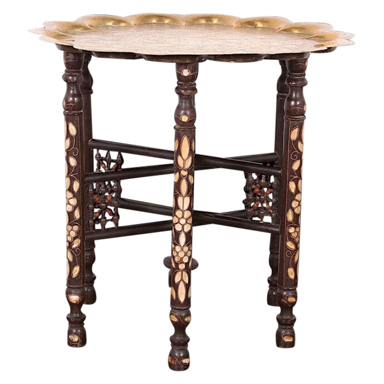 Small Inlaid Folding Table For Sale at 1stDibs