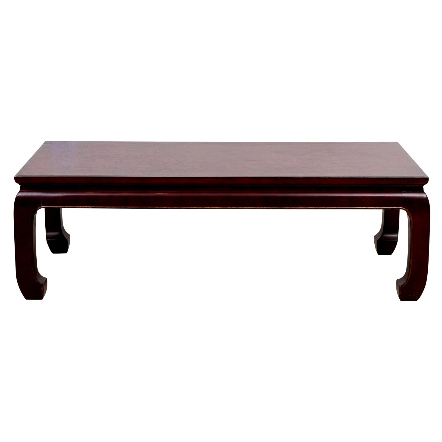 Red Lacquer Asian Style Coffee Table at 1stDibs