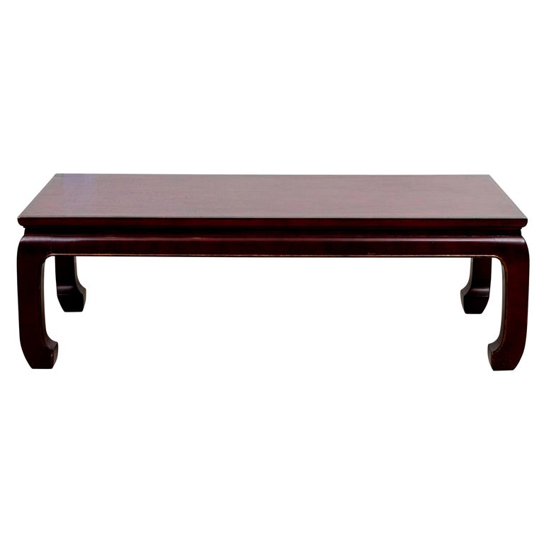 Red Lacquer Asian Style Coffee Table at 1stDibs