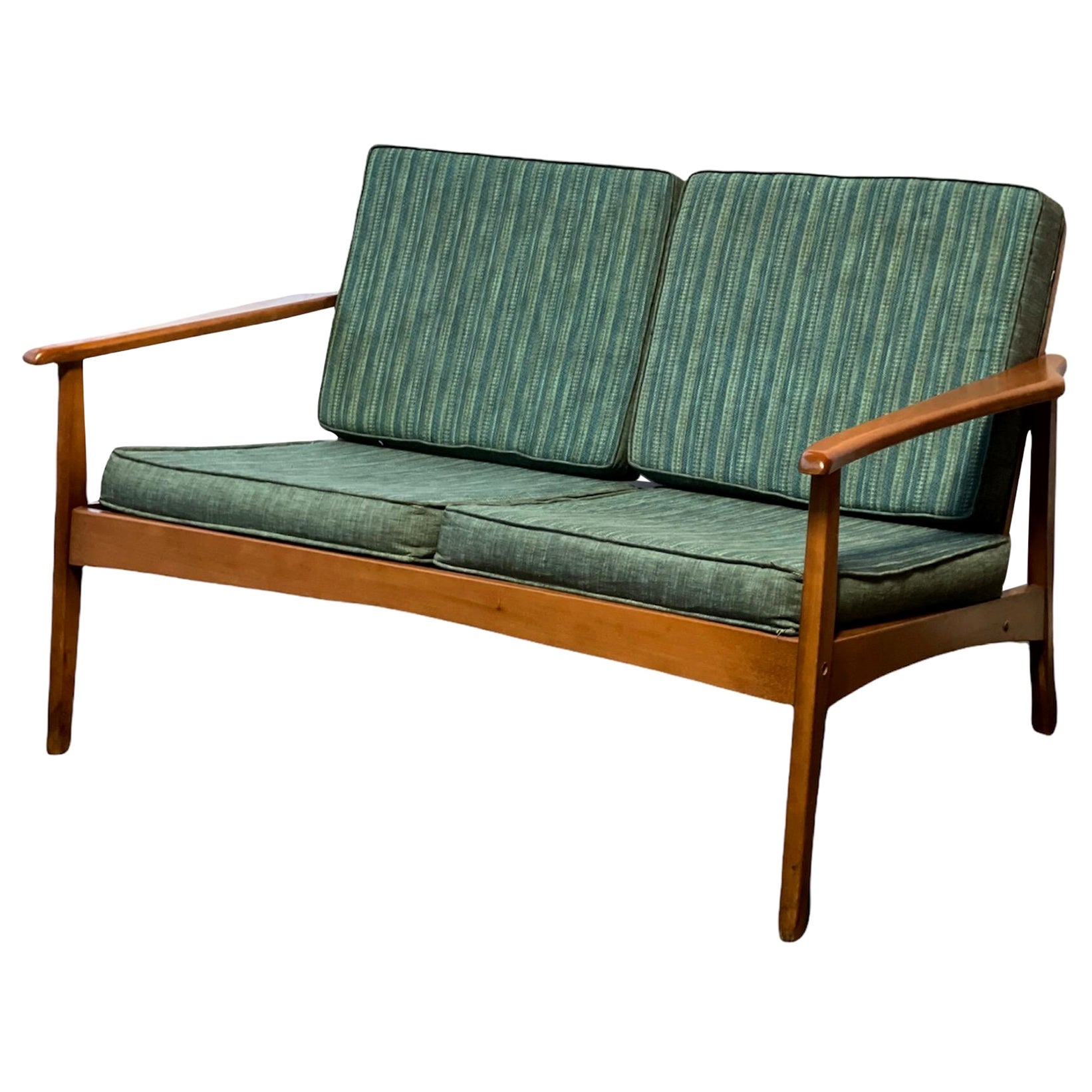 Mid Century Modern Walnut Sofa at 1stDibs