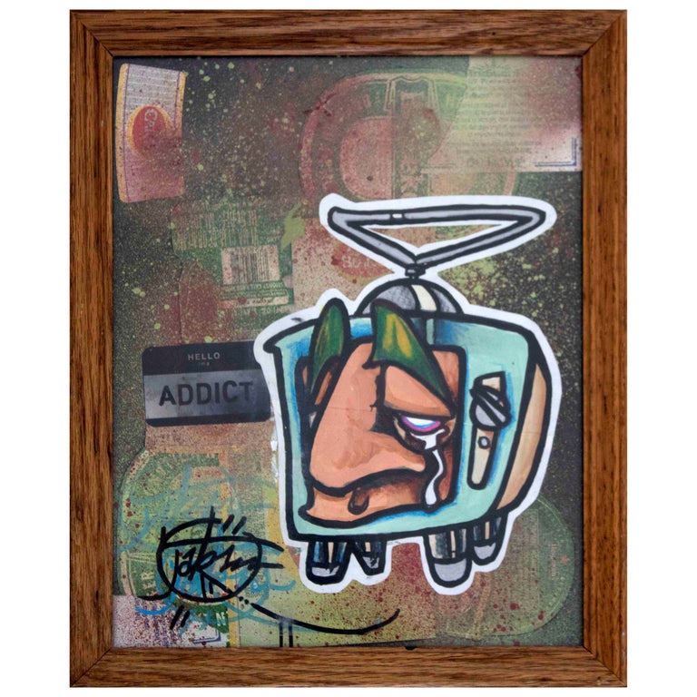 Melrose Addict Graffiti Street Art Mixed Media Art Framed For Sale at ...