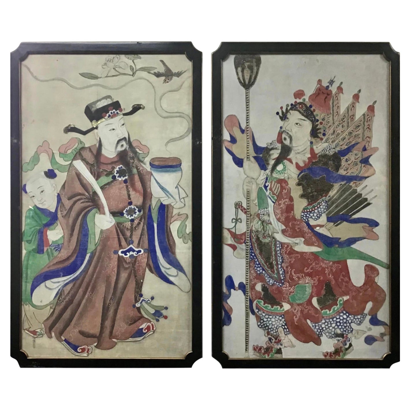 Impressive Chinese Suzhou Silk Embroidery in Carved Hardwood Frame and ...
