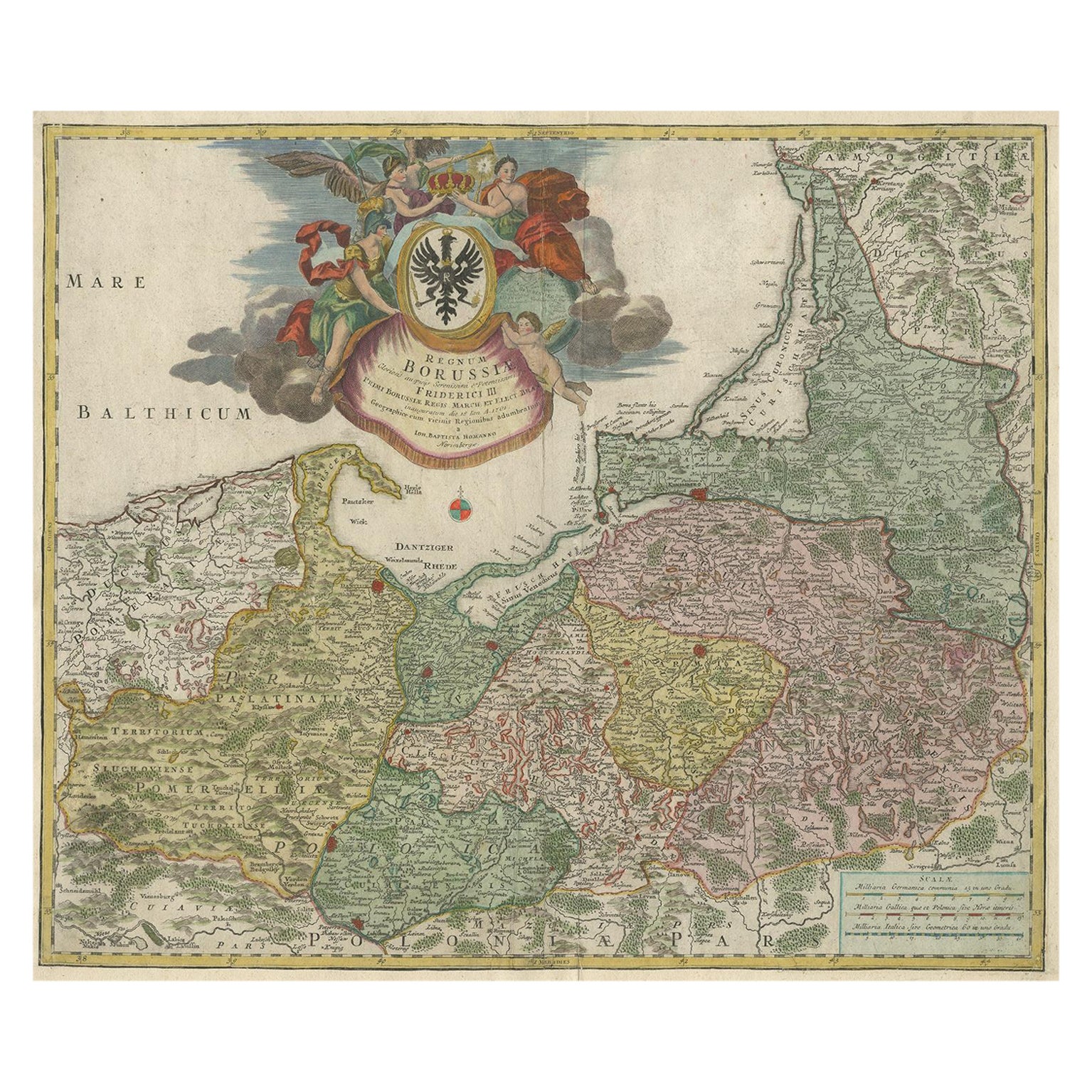 Regional Antique Map of the Baltic, Extending from Stralsund to Dantzig ...