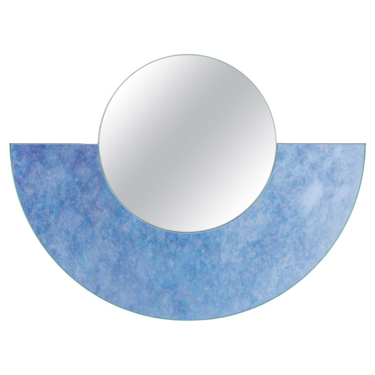 Harmony Mirror with Cobalt Hand-Crafted Wall Mirror For Sale at 1stDibs