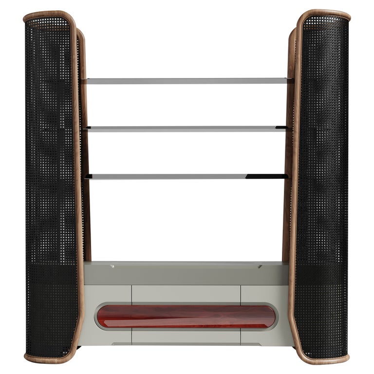 Contemporary Matias Sagaría Storage Bookcase Viennese Straw Italian ...