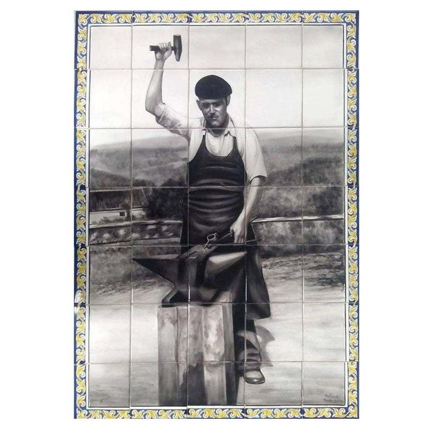 Post Modern Celestino Piatti Ceramic Art Tiles in Picasso Style For ...