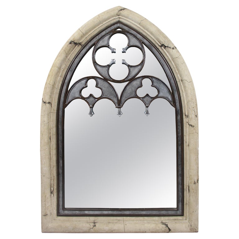 Very Heavy Gothic Arched Stone Style Mirror at 1stDibs | gothic style ...