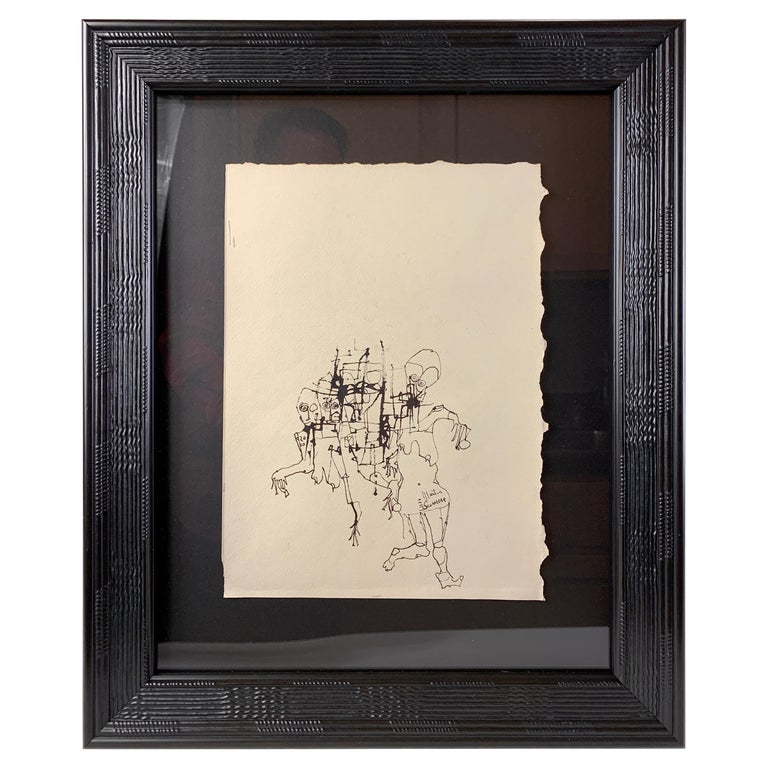 Modern Abstract Ink Drawing by Martin Sumers at 1stDibs