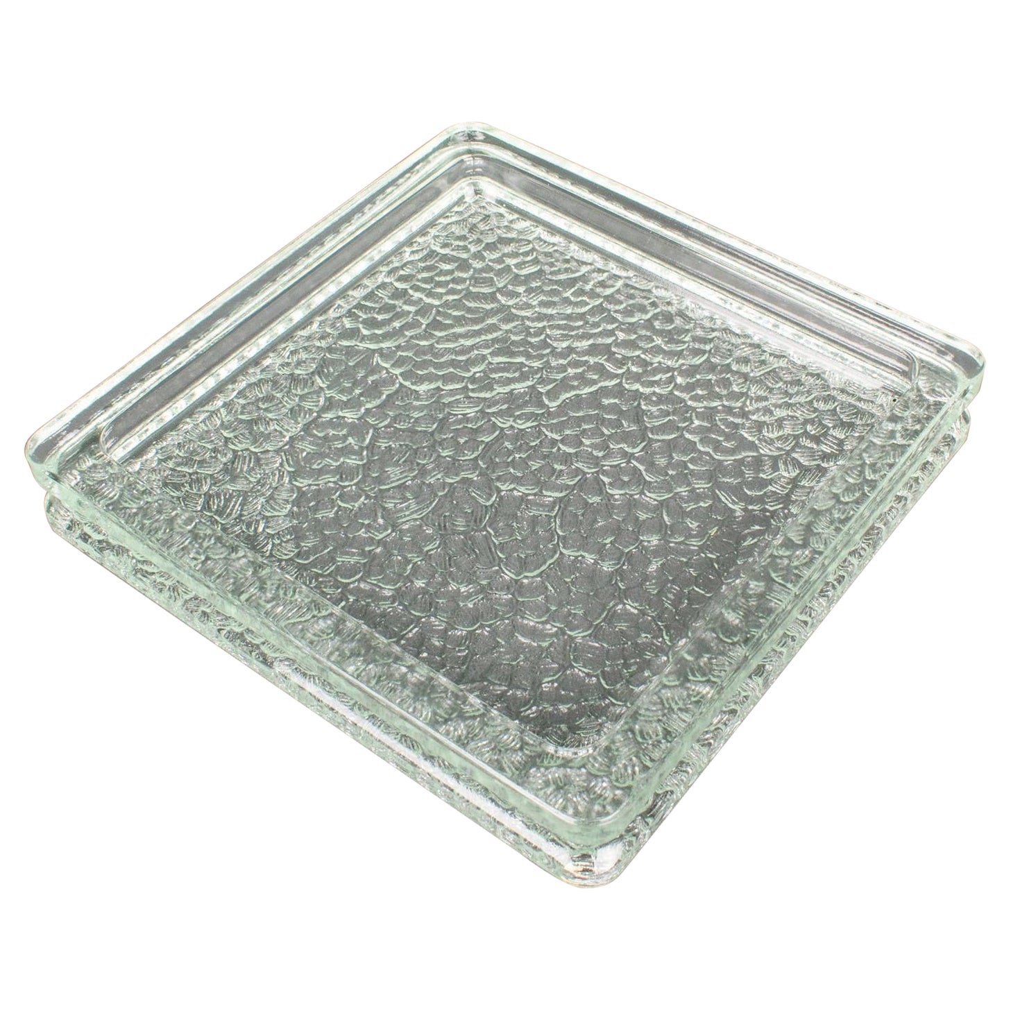 Mid-Century Modern Smoked Art Glass Ashtray by Higgins, Signed, circa ...