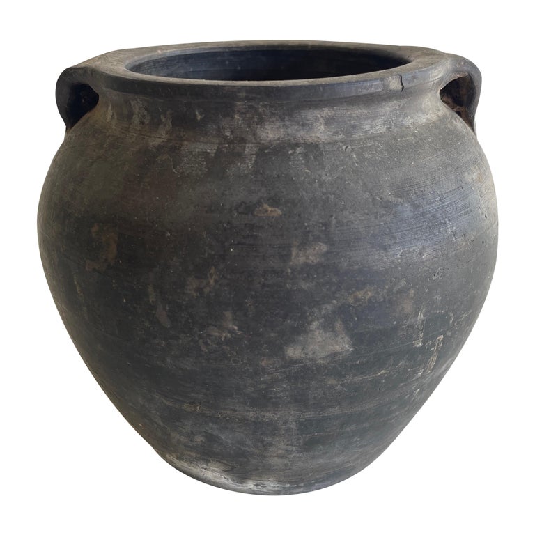 Vintage Clay Pottery Dark Gray For Sale at 1stDibs | gray clay pottery