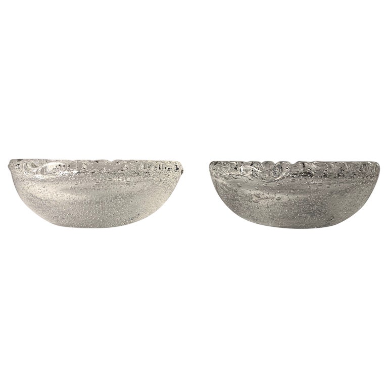 Vintage Pair of Daum Nancy France Controlled Bubble Ashtrays For Sale ...