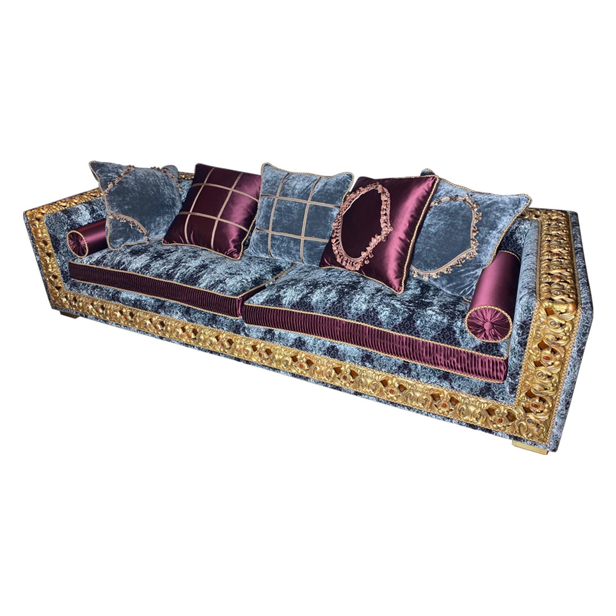 Antique Hollywood Regency Rococo Style Sofa at 1stDibs