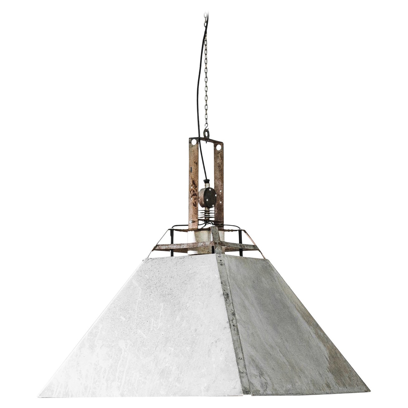 Industrial Chandelier Created With Repurposed Materials at 1stDibs