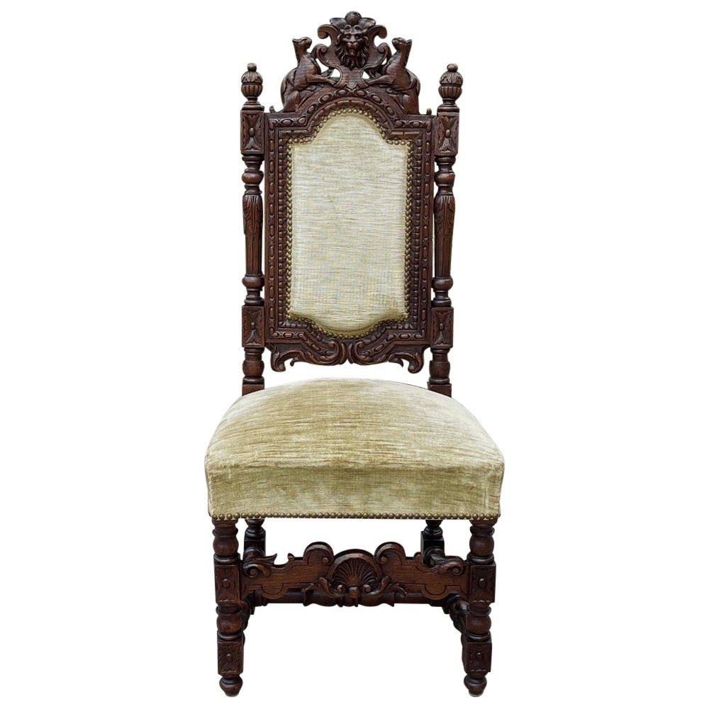 Pair of Italian Renaissance Revival Side Chairs, 19th Century For Sale ...