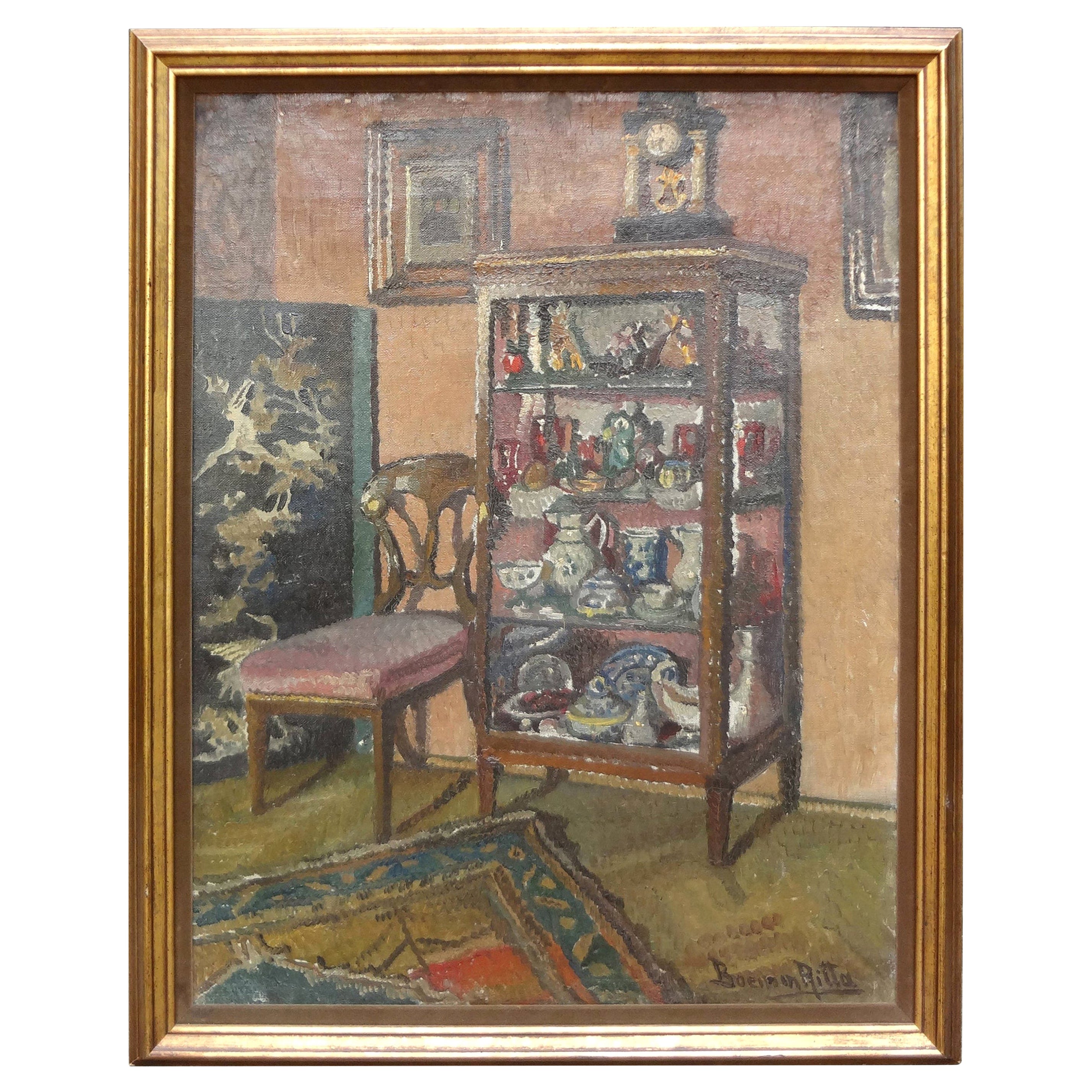 19th Century Oil on Canvas Farm Scene by John O'brien Inman at 1stDibs ...