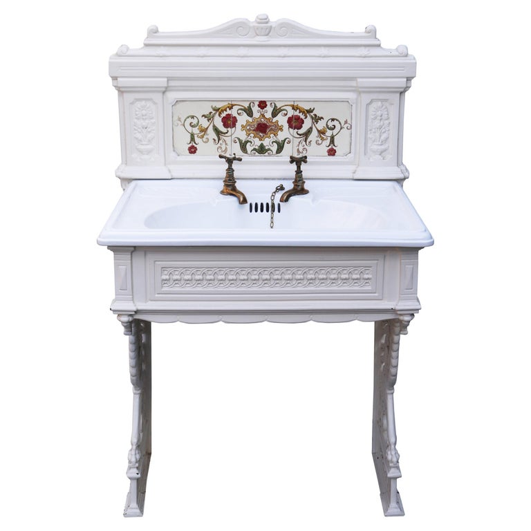 Reclaimed Victorian Style Basin with Stand at 1stDibs