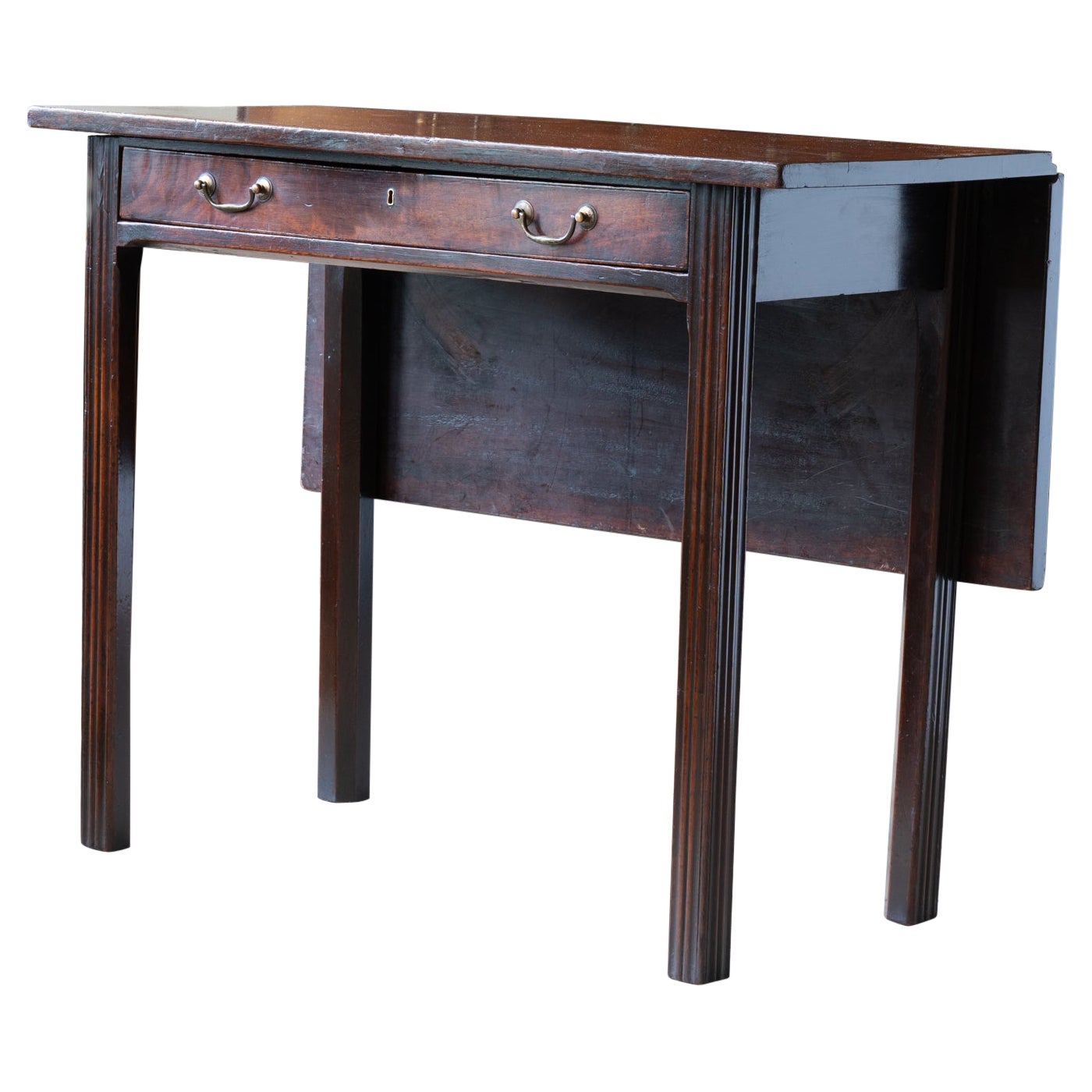 Versatile Primitive Antique Drop-Leaf Pembroke Table at 1stDibs