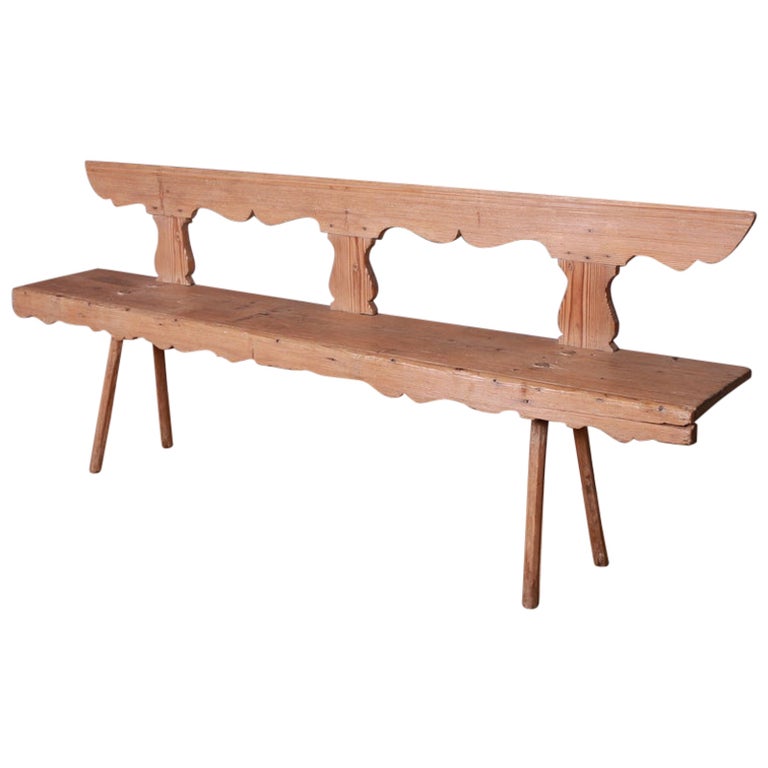 Austrian Scrubbed Pine Bench For Sale at 1stDibs