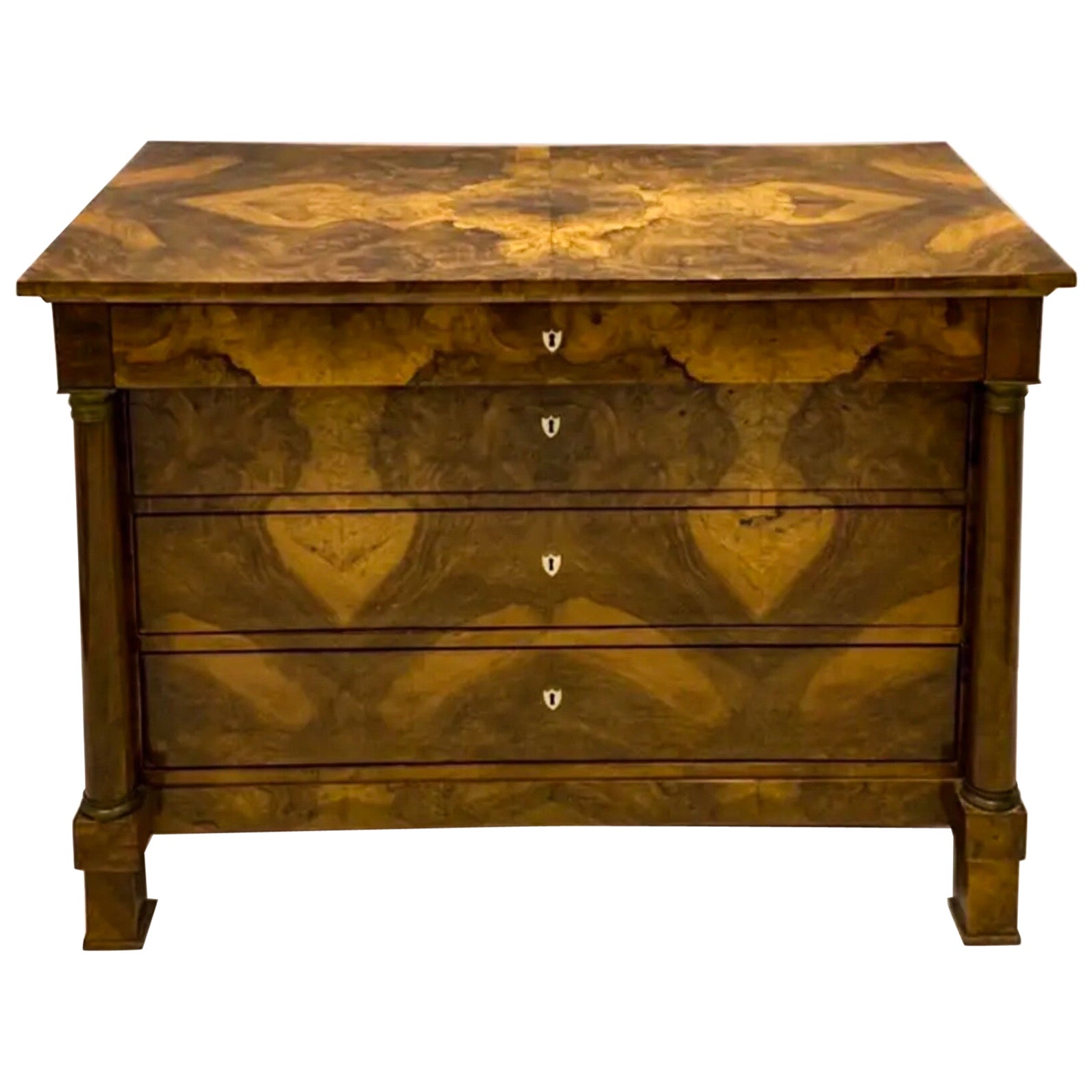 Painted Biedermeier Chest of Drawers, 19th Century For Sale at 1stDibs