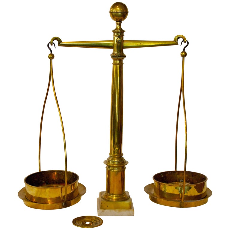 19th Century French Brass Balance Scales at 1stDibs