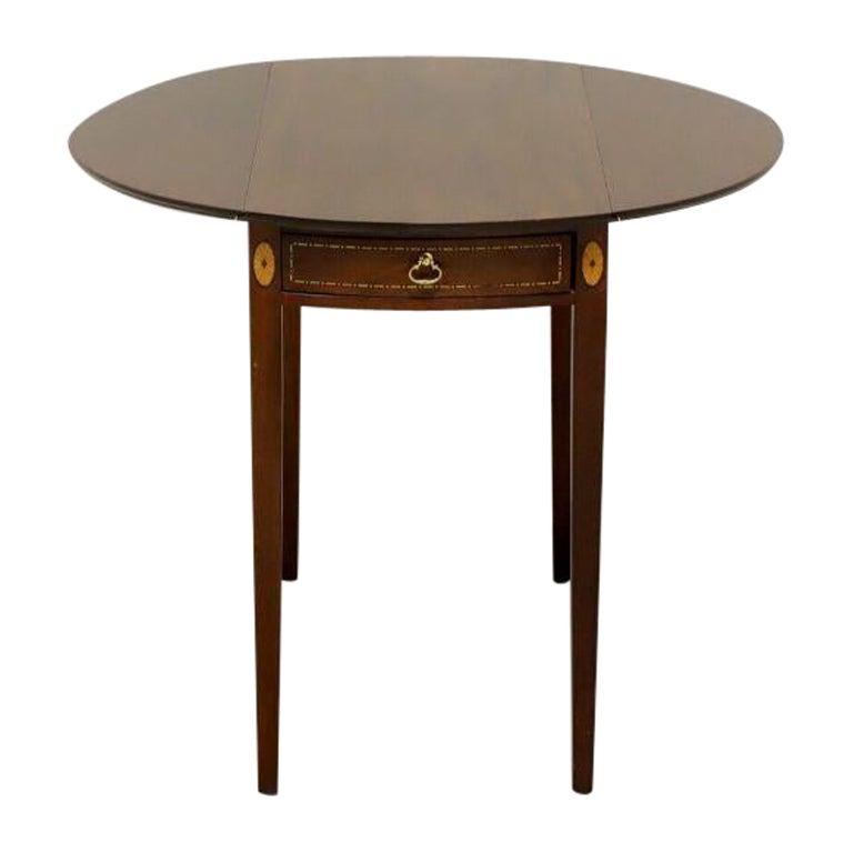MADISON SQUARE Inlaid Mahogany Hepplewhite Pembroke Drop-Leaf Table at ...