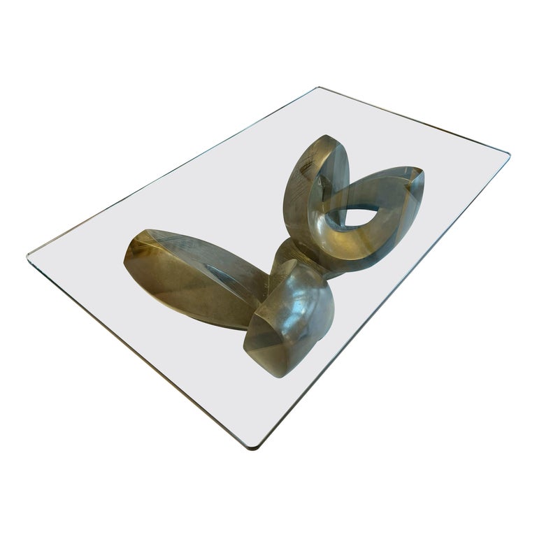 Bronze Modern Sculpture Coffee Table at 1stDibs