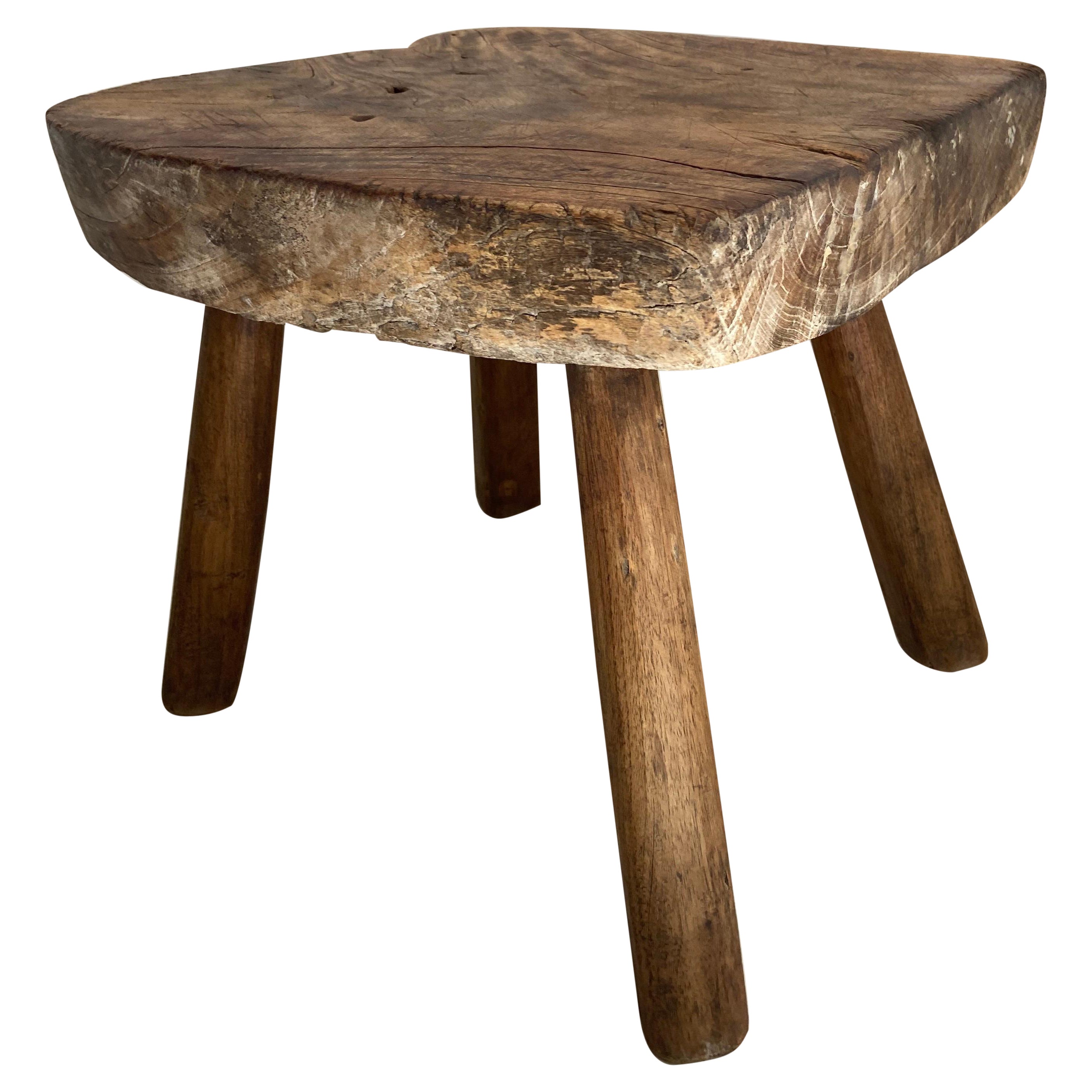 Hardwood Stool from Central Yucatan, Circa 1970's at 1stDibs