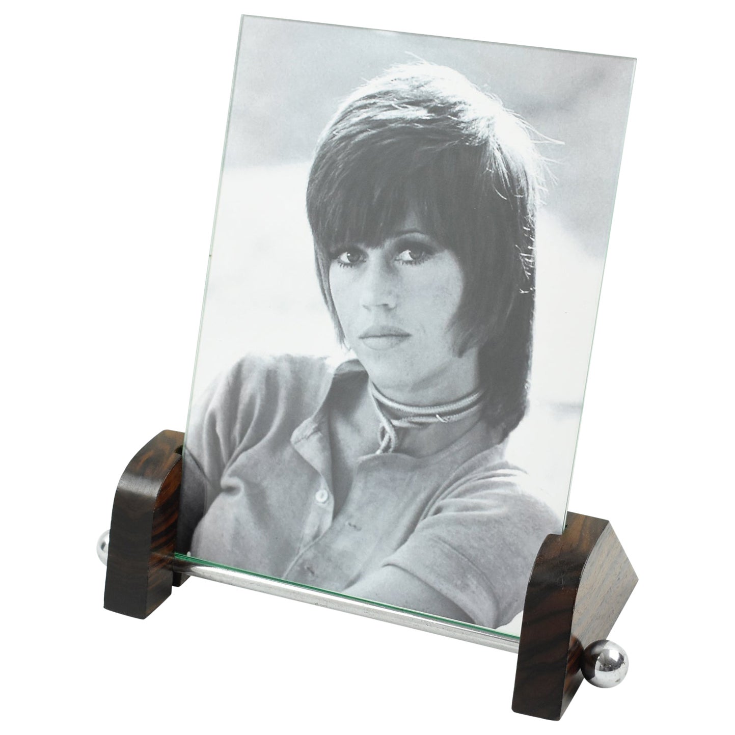 French Art Deco/Machine Age Asymmetrical Chrome Reversible Postcard ...