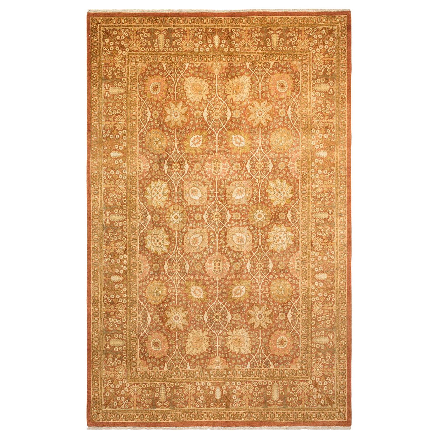 One of a Kind Traditional Handwoven Wool Area Rug For Sale at 1stDibs