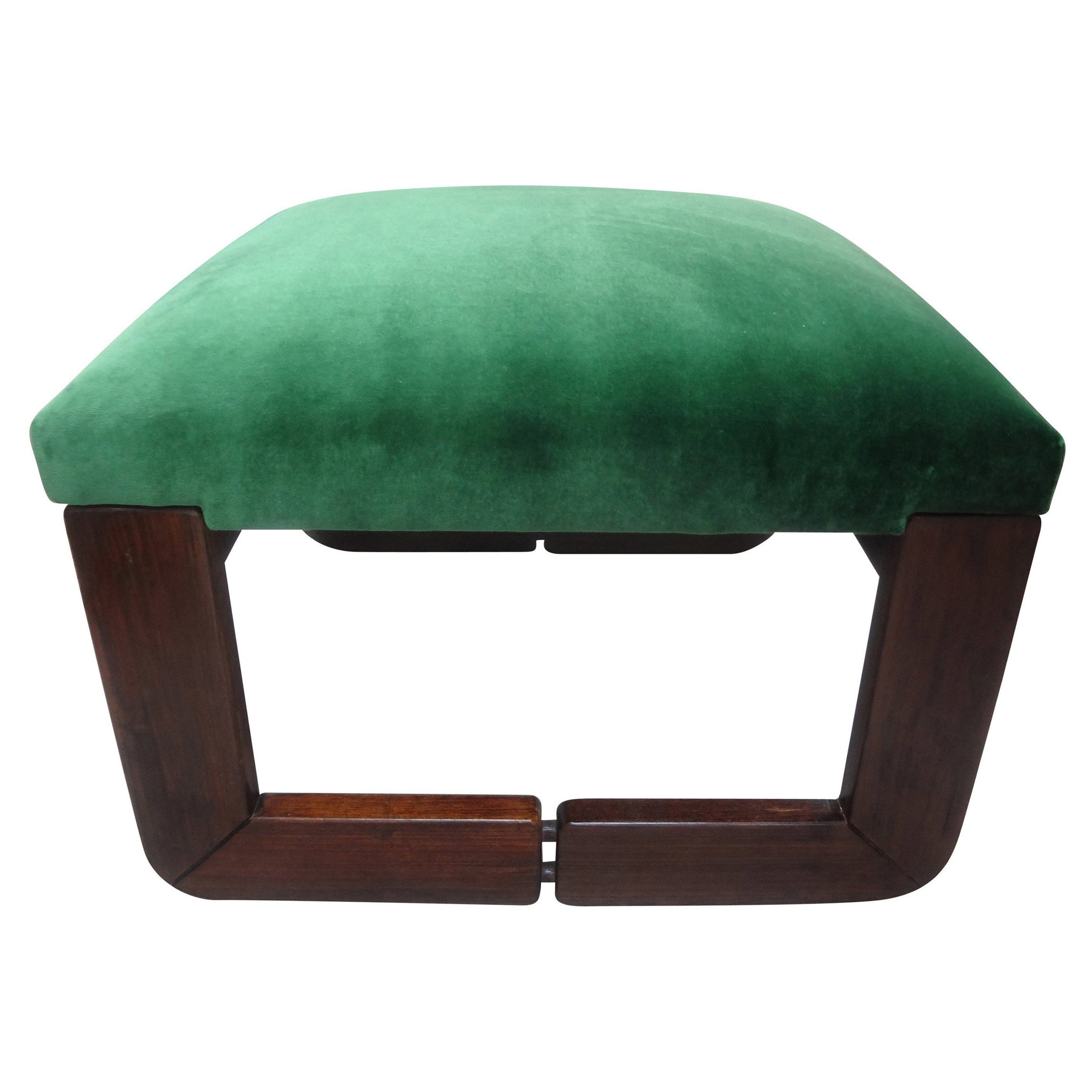 Large Square Leather Ottoman or Bench at 1stDibs