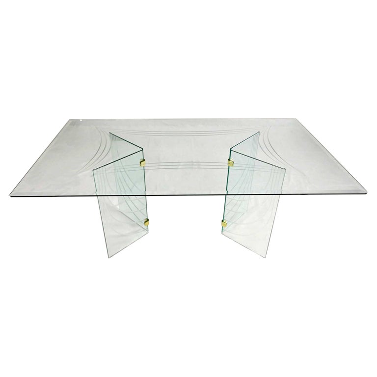 All Glass Dining Table Bases